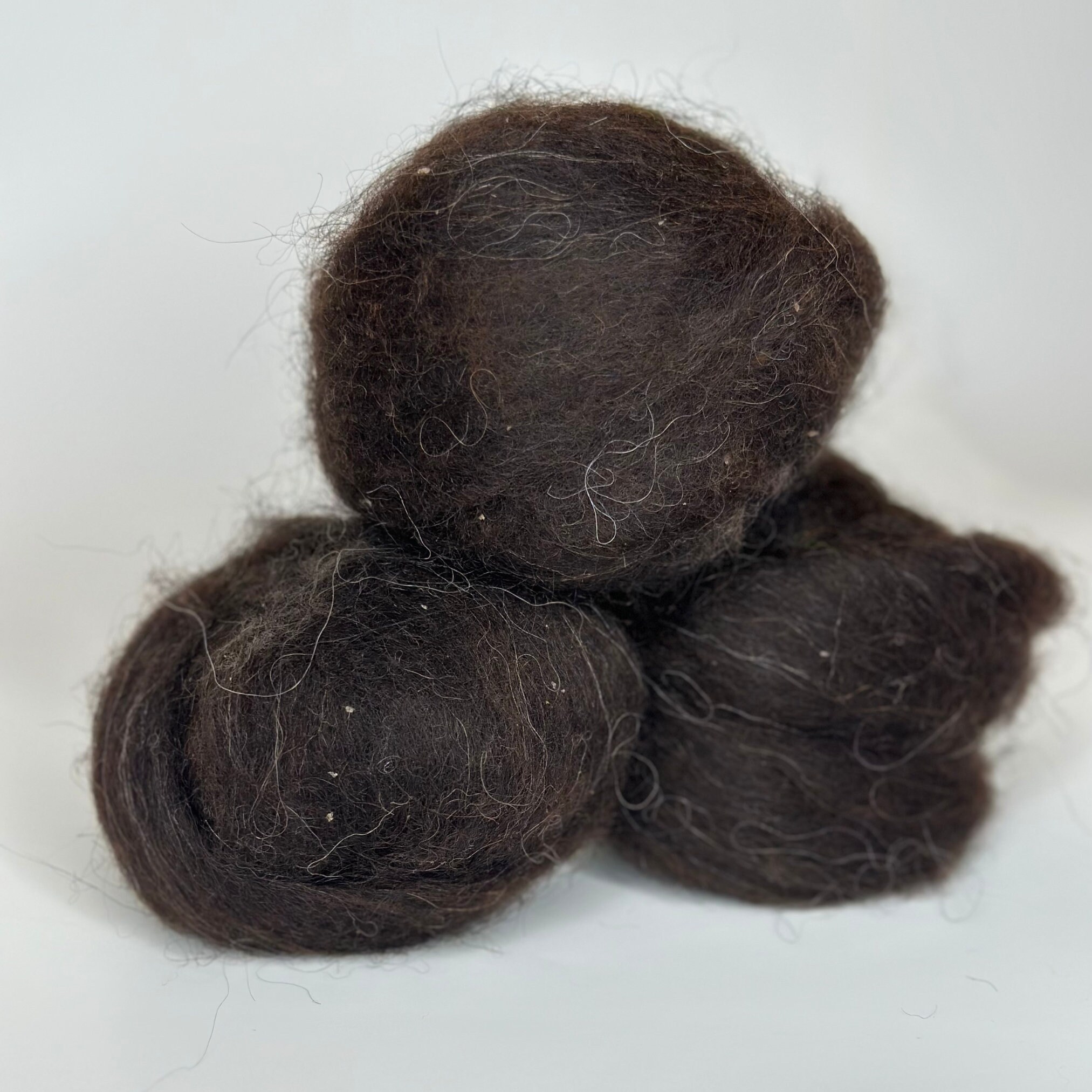 Icelandic Wool Roving Ball - Natural Dark Brown - Telderer's Rainbows ...