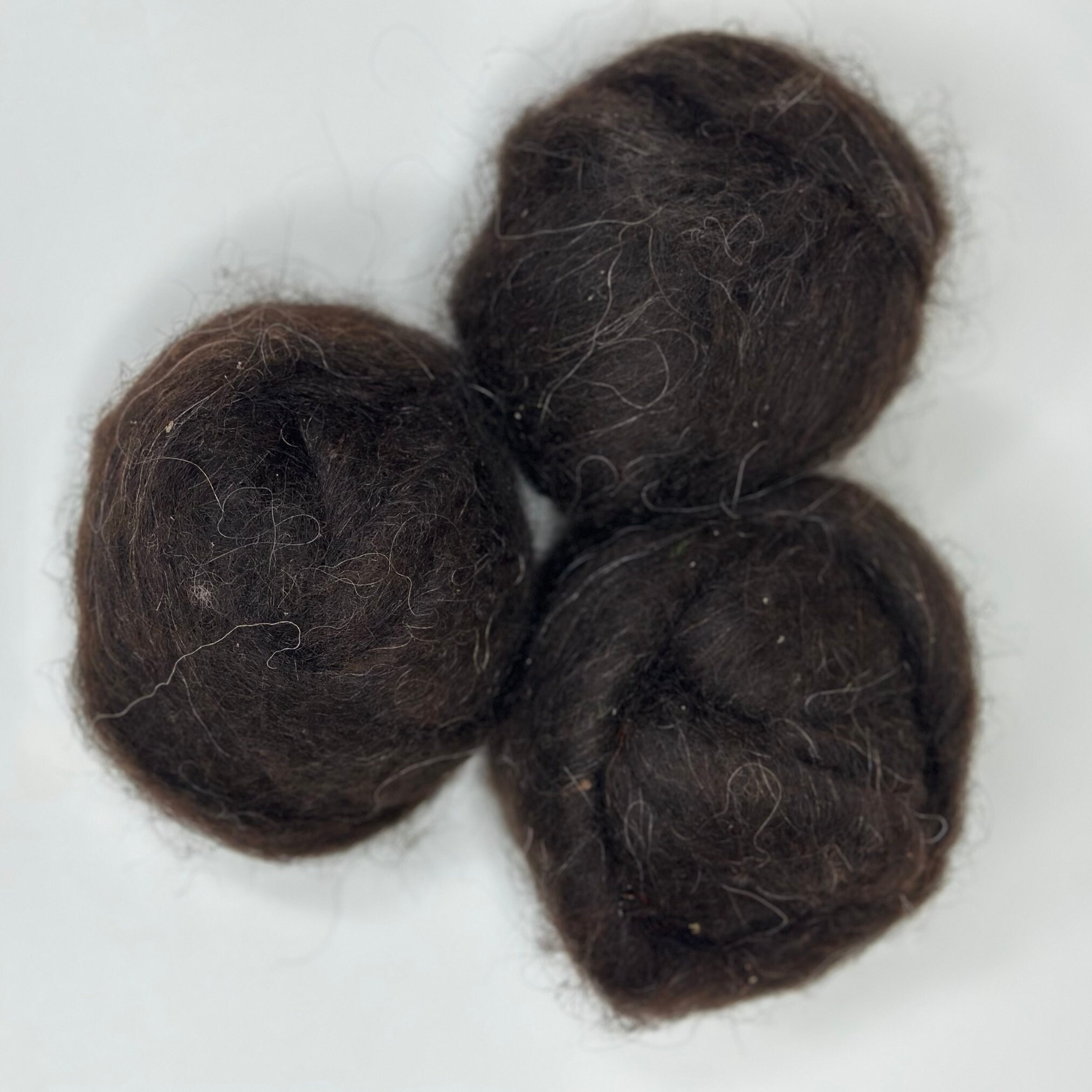 Icelandic Wool Roving Ball - Natural Dark Brown - Telderer's Rainbows ...