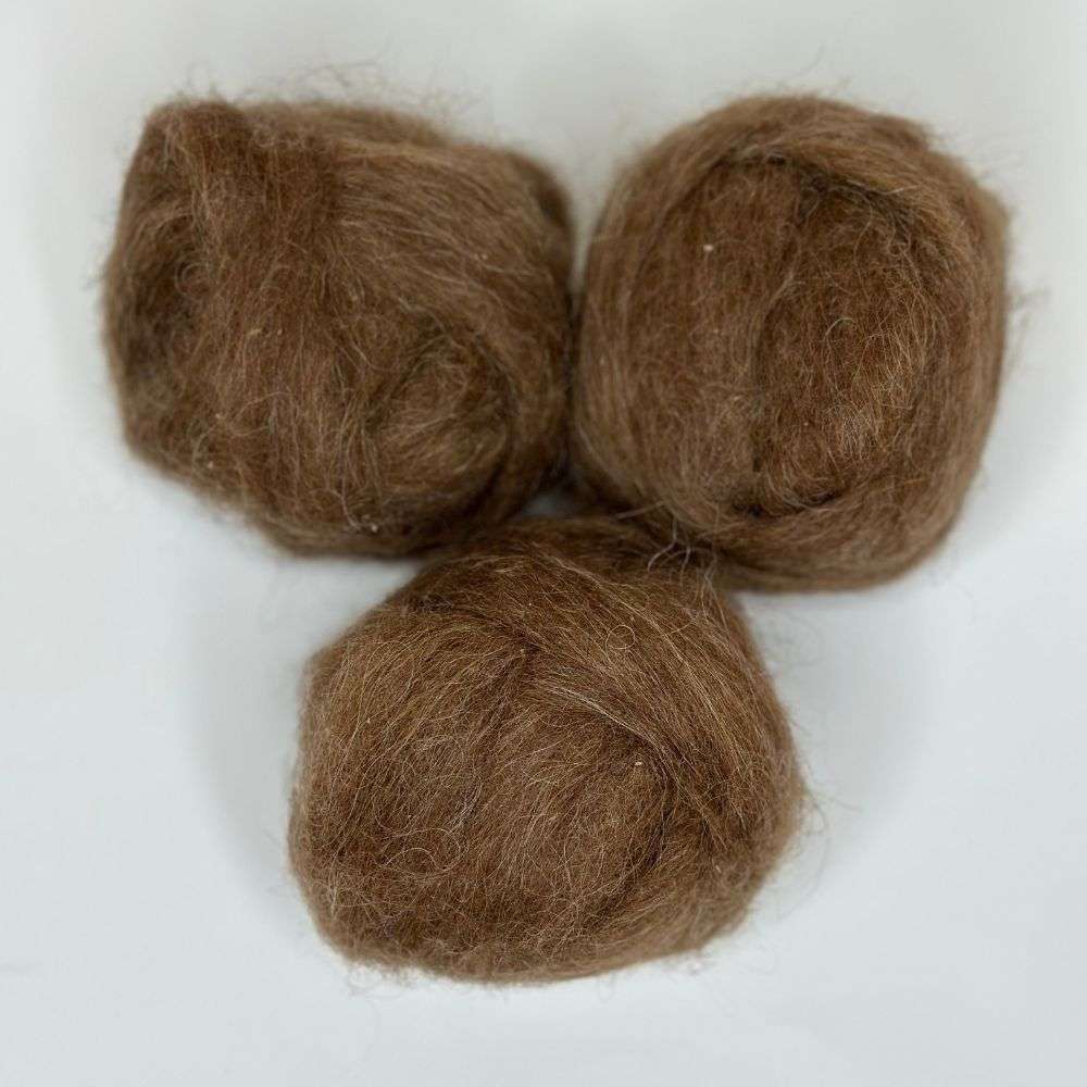 Icelandic Wool Roving - Natural Chestnut Brown 1oz - Telderer's ...