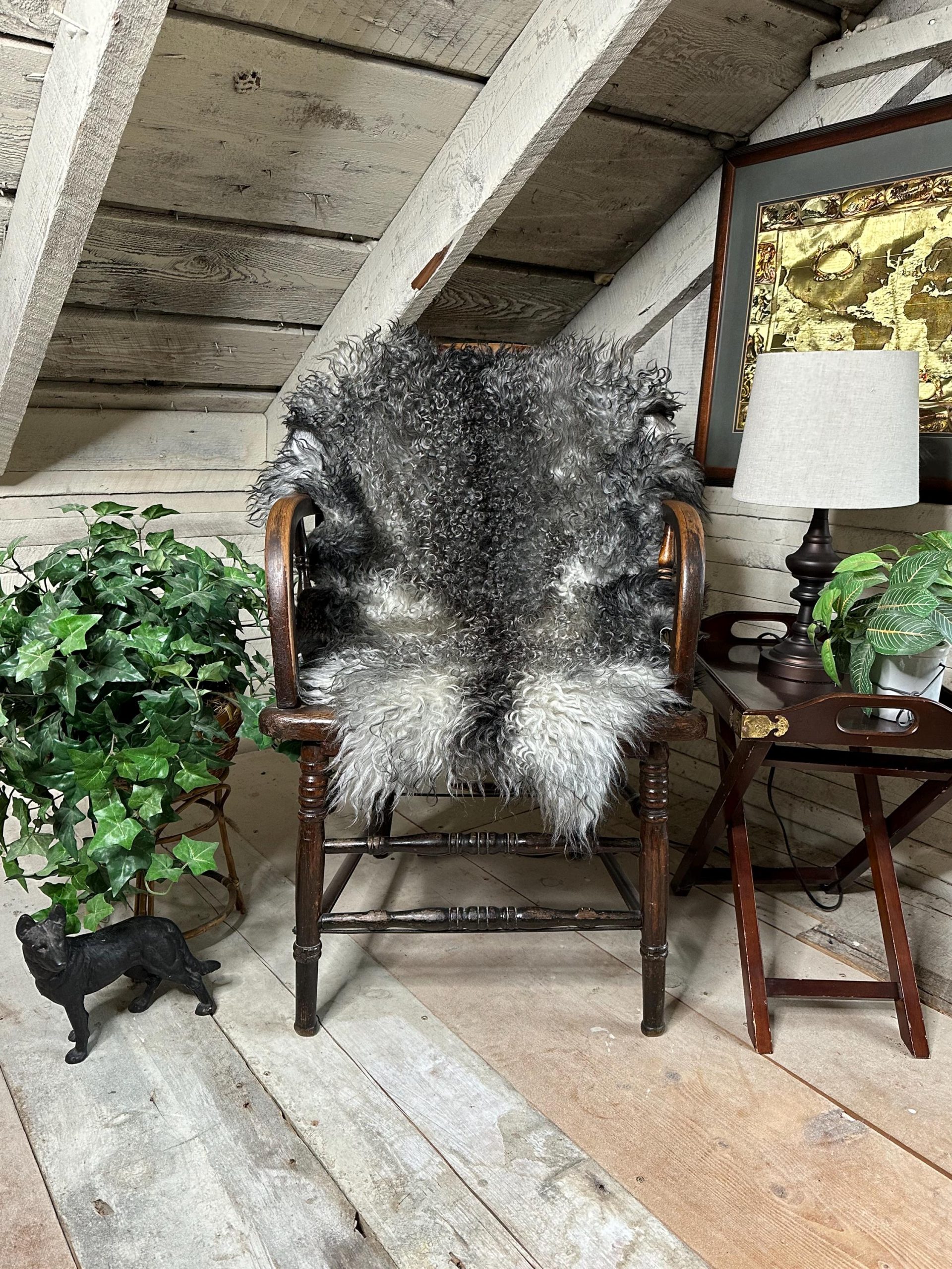 Silverback Icelandic Sheepskin – Grey Gradient, Long Wool Rug ...