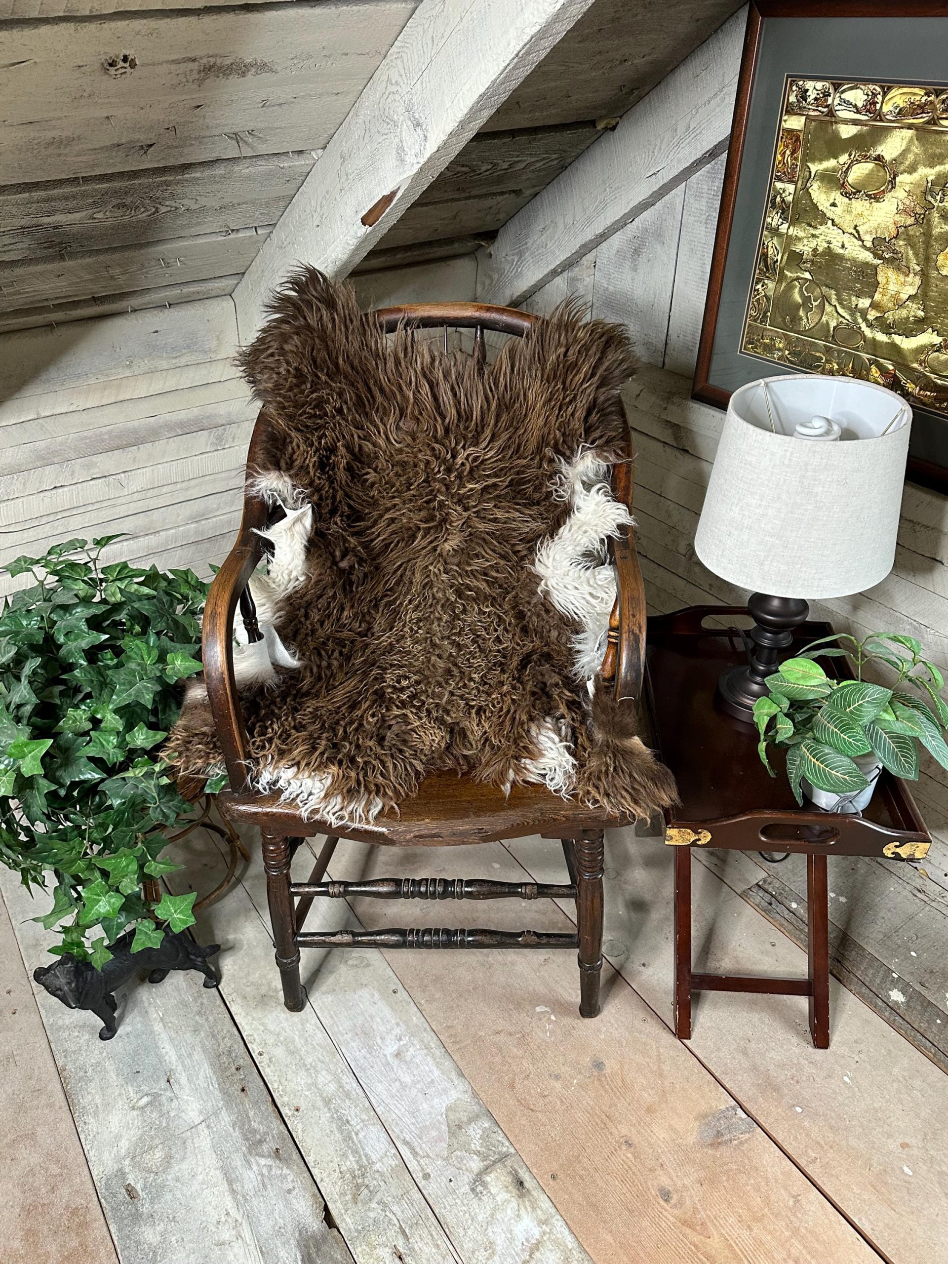 Driftwood Brown Icelandic Sheepskin – Natural Long Wool Throw ...